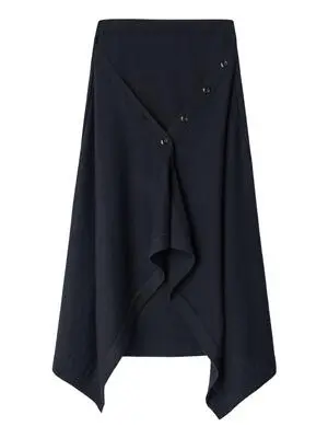 LEMAIRE Wool Blend Midi Skirt - Multicolor
