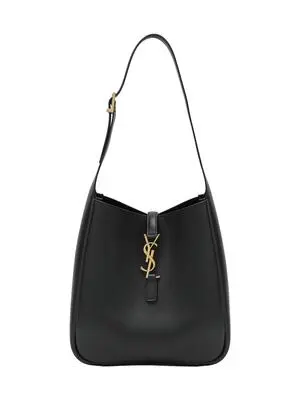 Saint Laurent Small Le 5 À 7 Bag In Textured Leather - Black