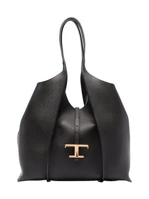 TOD'S TOD'S T Timeless Medium Leather Tote Bag Multicolor