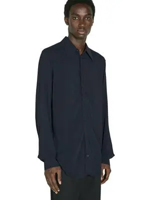 Dolce & Gabbana Martini Fit Stretch Charmeuse Shirt - Black