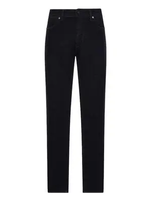 Stone Island Slim Jeans With Compass Logo - Black