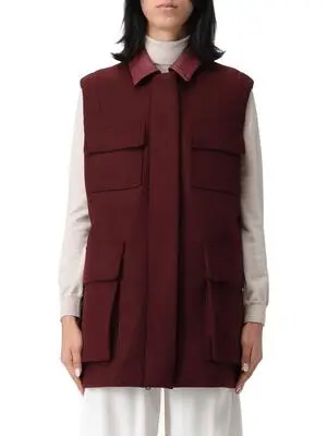 Max Mara MAX MARA Wool Blend Sleeveless Coat Red