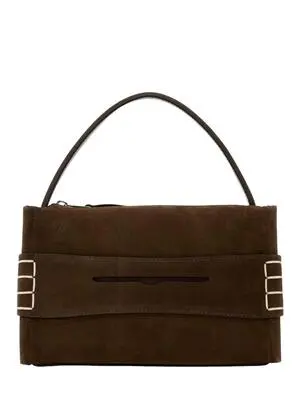 JW Anderson Suede Small Loafer Handbag - Brown