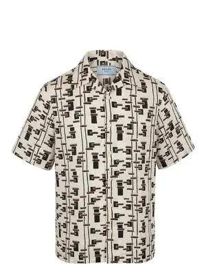 Prada Striped Cotton And Silk `bowling` Shirt - Multicolor