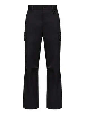 Moncler Cotton Blend Gabardine Cargo Pants - Black
