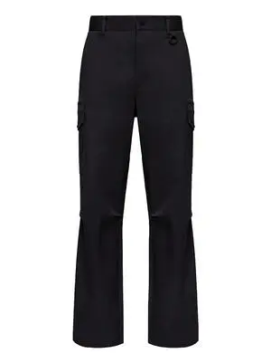 Moncler Cotton Blend Gabardine Cargo Pants - Black