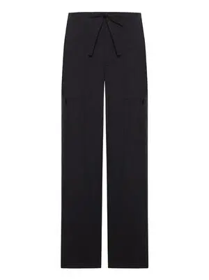JIL SANDER Cotton Poplin Cargo Pants - Black