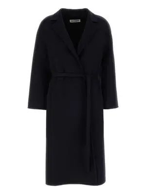 JIL SANDER Midnight Wool Coat - Blue