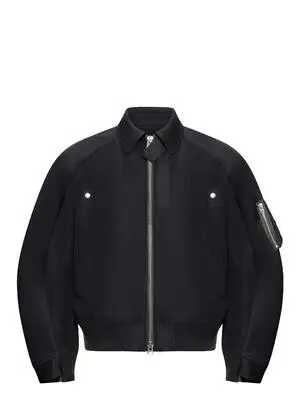 Sacai Cotton Chino X Nylon Twill Blouson - Black