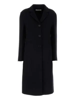 JIL SANDER Cashmere Blend Coat - Black