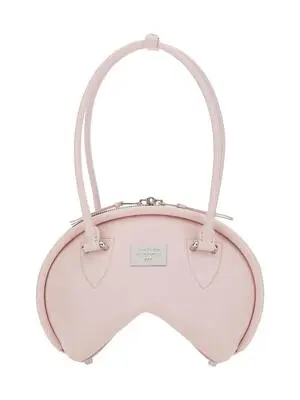 Acne Studios Pink Handbag With Two Top Handles And Logo Plaque On The Front In Leather - Multicolor