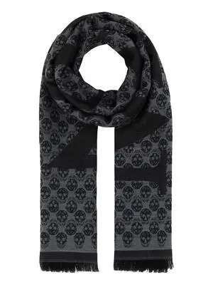 Alexander McQueen Embroidered Wool Foulard - Multicolor