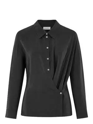 LEMAIRE LEMAIRE Straight Collar Twisted Shirt Black