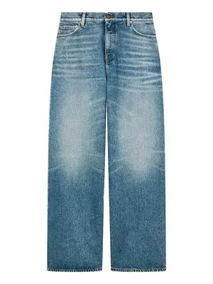 GOLDEN GOOSE Stone-washed Light Denim Boyfriend Jeans - Blue