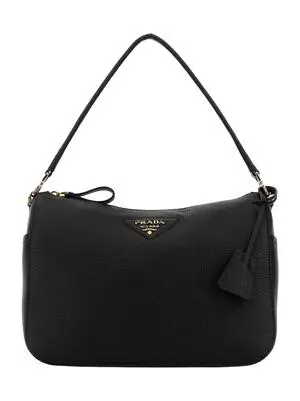 Prada Hammered Leather Bag - Black