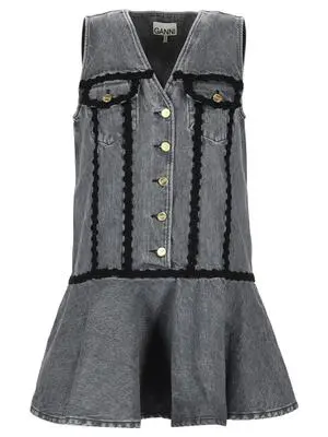 GANNI Cotton Mini Dress - Multicolor