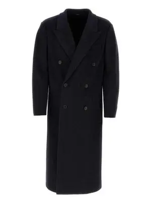 Fendi Navy Wool Blend Coat - Blue