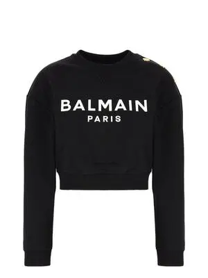 Balmain Logo Print Sweatshirt Multicolor