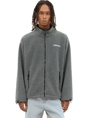 Miu Miu Fleece Sweatshirt - Gray