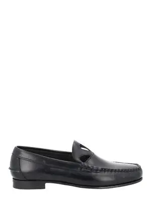 Hereu Leather Cut-out Moccasin - Black