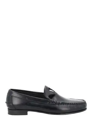 Hereu Leather Cut-out Moccasin - Black