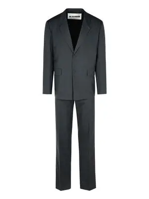 JIL SANDER Grey Wool Suit - Gray