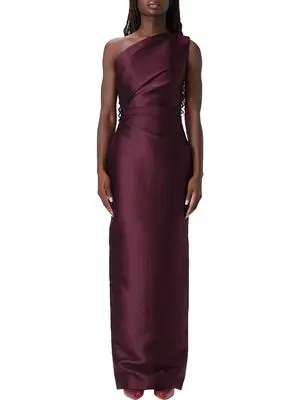 Solace London One-shoulder Satin Dress - Red