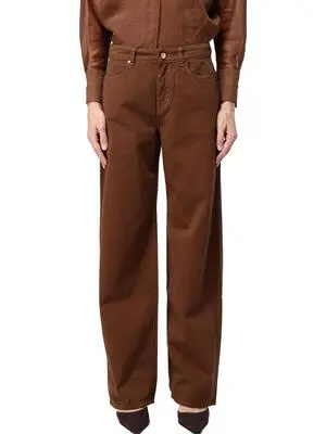 Max Mara Cotton Denim Pants - Brown