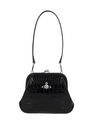 VIVIENNE WESTWOOD Calf Leather Clutch Bag - Black