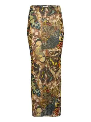 JEAN PAUL GAULTIER Long Skirt With Bow Tie Print - Multicolor