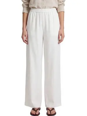 Max Mara High-waisted Silk Palazzo Trousers - White