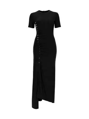 Rabanne Abito Midi Asimmetrico - Black