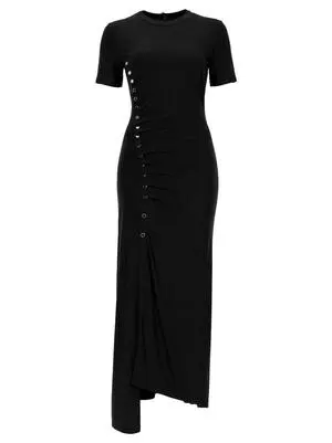 Rabanne Asymmetrical Midi Dress - Black