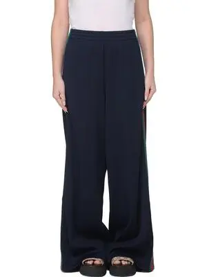 Gucci High-waisted Wide-leg Cotton Jersey Jogging Trousers - Blue