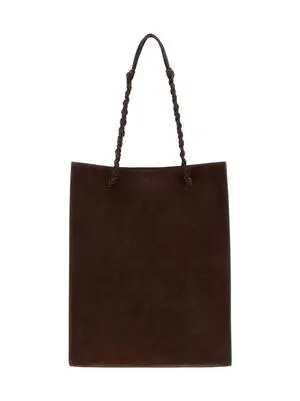 JIL SANDER Chocolate Suede Tangle Shopping Bag - Brown