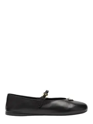 Prada Nappa Leather Ballet Flats - Black