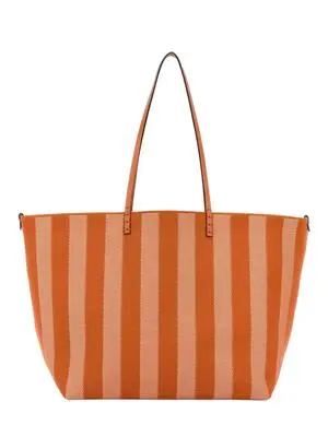 FENDI Fendi Women Embroidered Jacquard Large Roll Shopping Bag