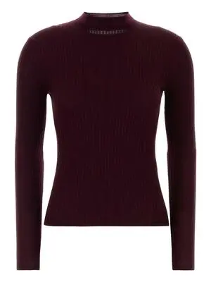JIL SANDER Jil Sander Women Burgundy Wool Blend Sweater Red