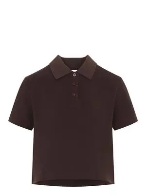 Saint Laurent SAINT LAURENT Petit Cassandre Polo Brown