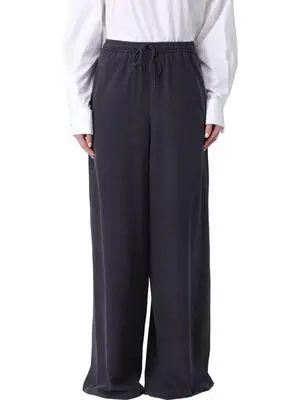 Max Mara Silk Wide-leg Trousers With Drawstring - Multicolor