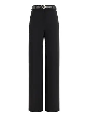 Max Mara Max Mara Studio Women Elegant Pants With Belt Black