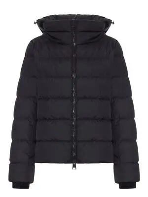 Herno Short Down Jacket With Hood - Black
