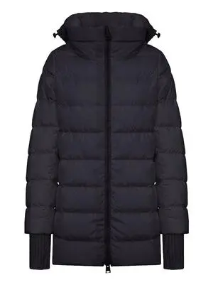 Herno Long Down Jacket With Hood - Black