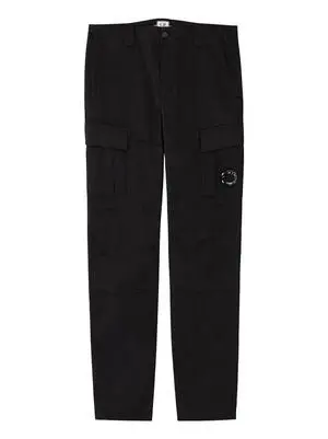 C.P. COMPANY Pantalone Cargo Con Patch Logo - Black