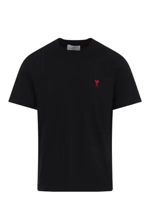 AMI Paris Classic Red T-shirt - Black