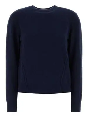 JIL SANDER Jil Sander Women Navy Blue Cashmere Swearer Blue