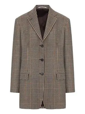 Tagliatore Checked Wool Blend Blazer Jacket - Multicolor