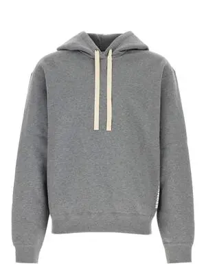 JIL SANDER Grey Cotton Sweatshirt - Gray