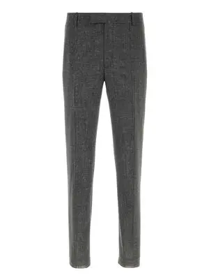 Alexander McQueen Embroidered Wool Cigarette Pant - Multicolor