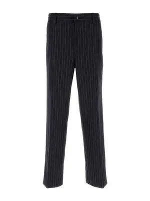 Moncler Embroidered Stretch Wool Pant - Gray